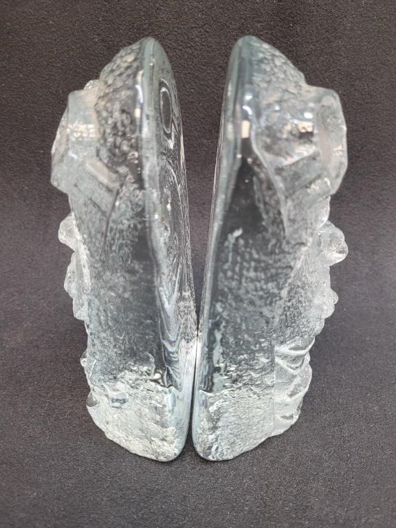 Don Shepherd | Blenko Glass Aviator Pilot Book Ends | MutualArt