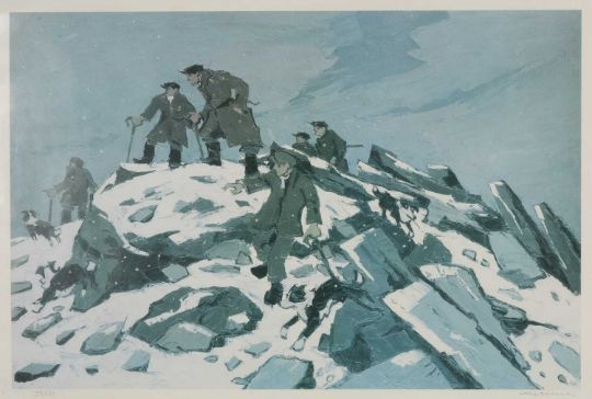 Kyffin Williams | Farmers on the Glyder Fach | MutualArt