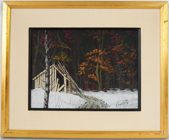 Romeo Vincelette | Cabana in early winter | MutualArt