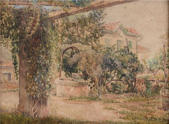 Bartolomeo Bezzi | Giardino con pozzo | MutualArt