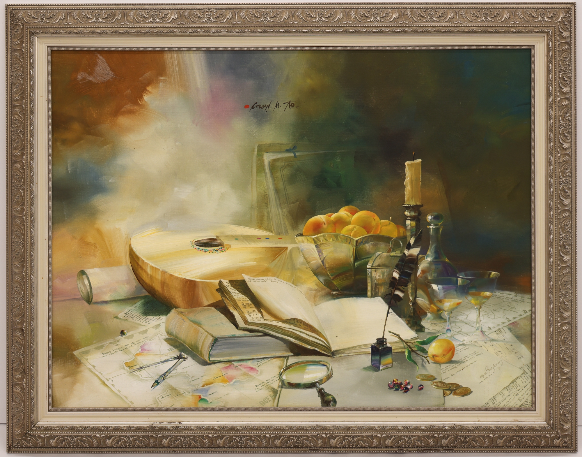 Michael Gorban | Michael Gorban ''Still Life with Lute'' Oil | MutualArt
