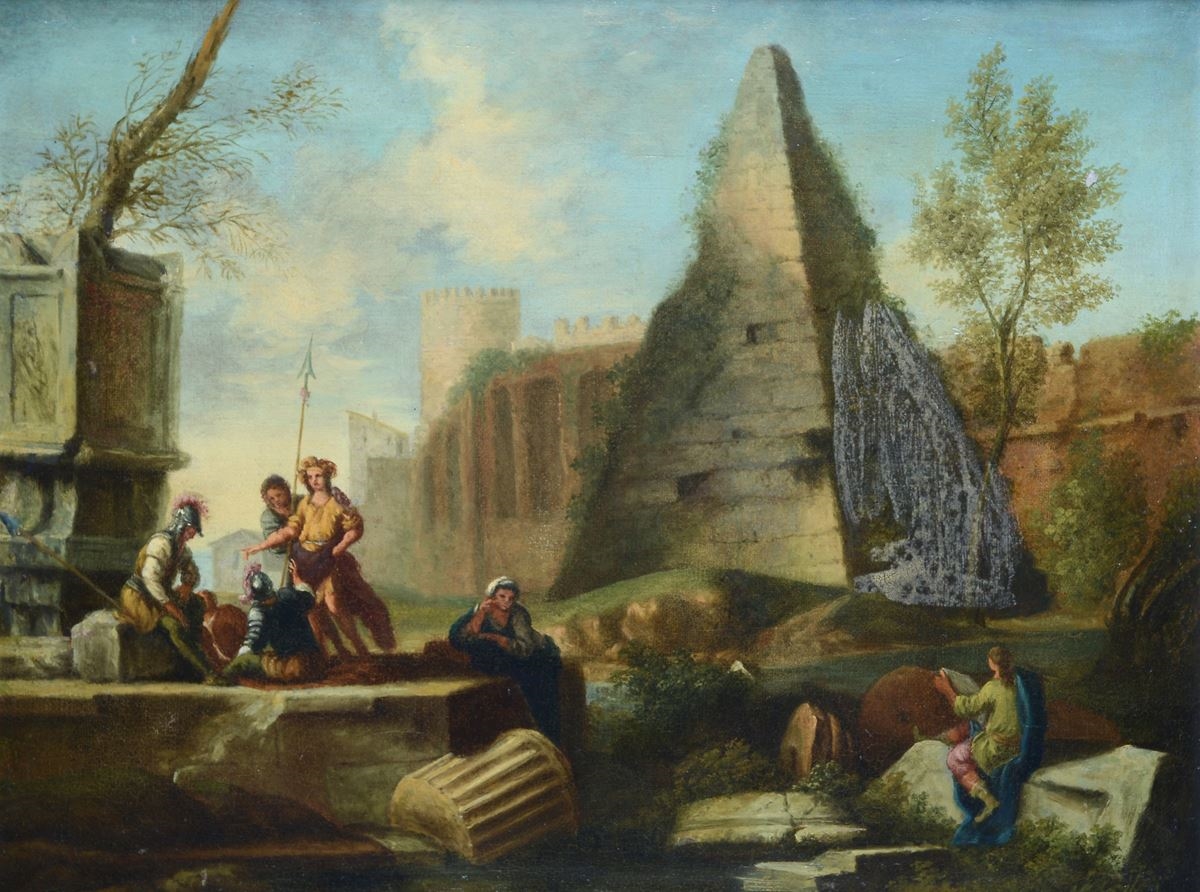 Northern Italian School, 18th Century | Paesaggio con rovine e figure ...