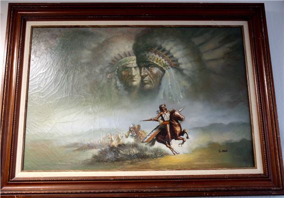G. Bogard | Fabulous Large Antique Oil on Canvas Painting of an ...