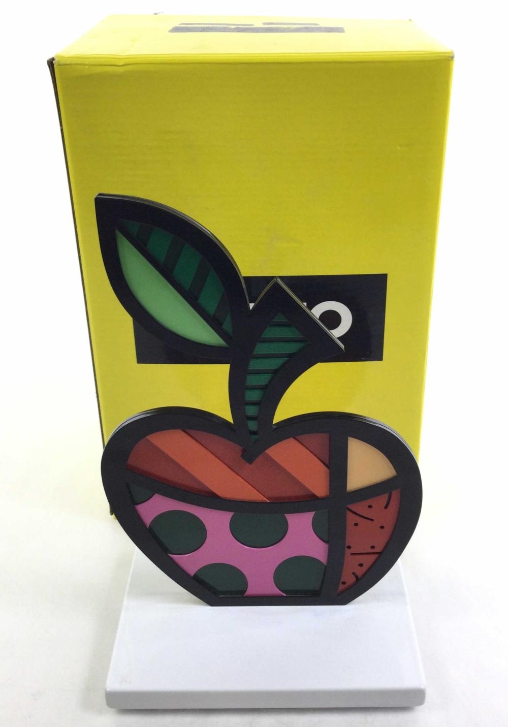 Romero Britto | Romero Britto Big Apple Metal Sculpture | MutualArt