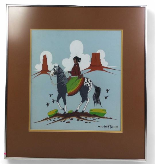 Justin Tso | Justin Tso Native American Gouache Painting | MutualArt