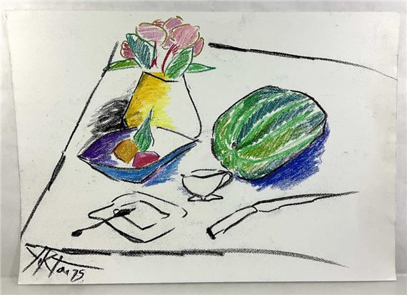 Manoucher Yektai | Manoucher Yektai Mixed Media Still Life | MutualArt