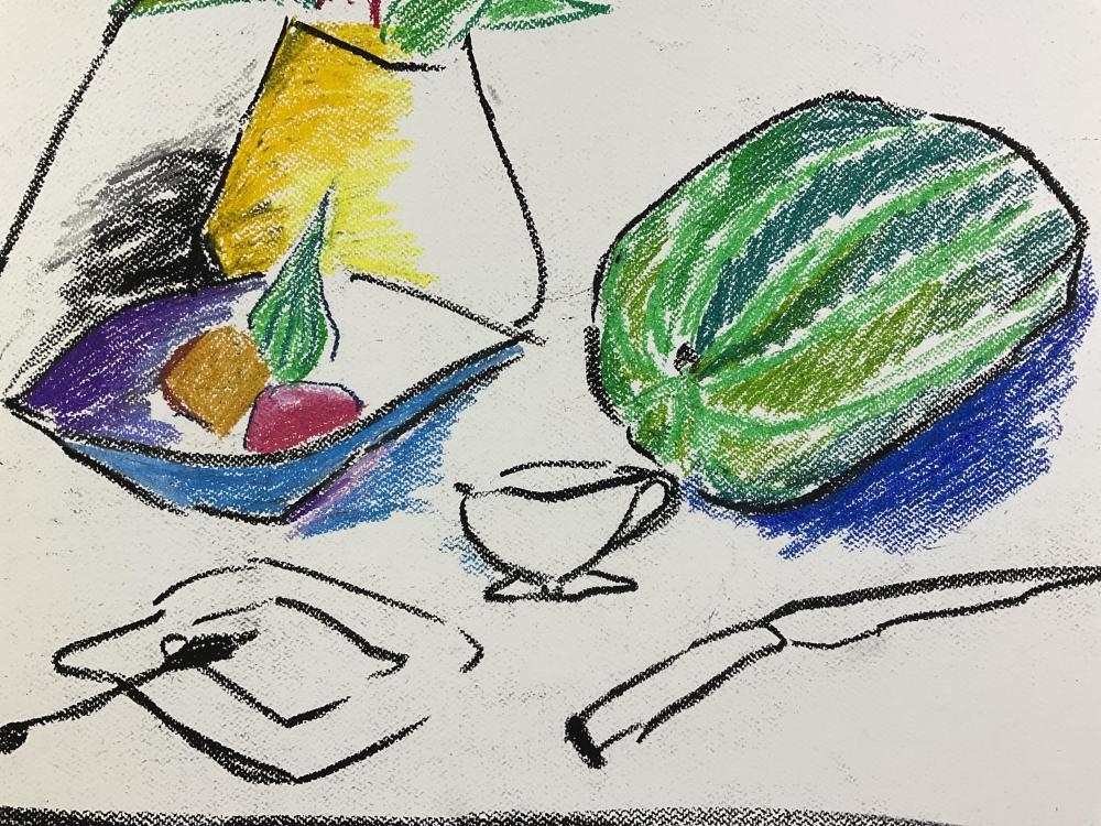 Manoucher Yektai | Manoucher Yektai Mixed Media Still Life | MutualArt