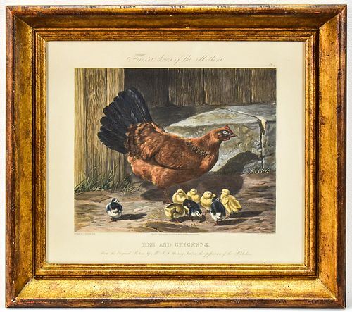 John Frederick Herring Sr. | Hens and Chickens (1864) | MutualArt