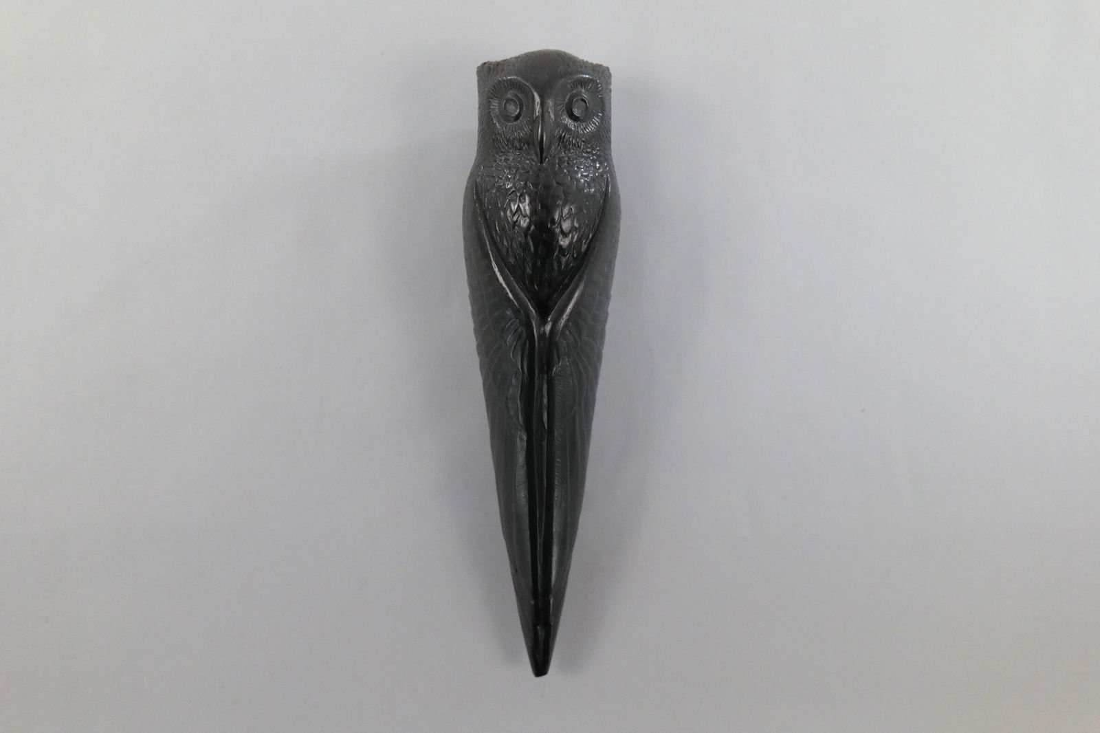 Agelio Batle | Graphite Object Owl Sculpture by Agelio Batle | MutualArt