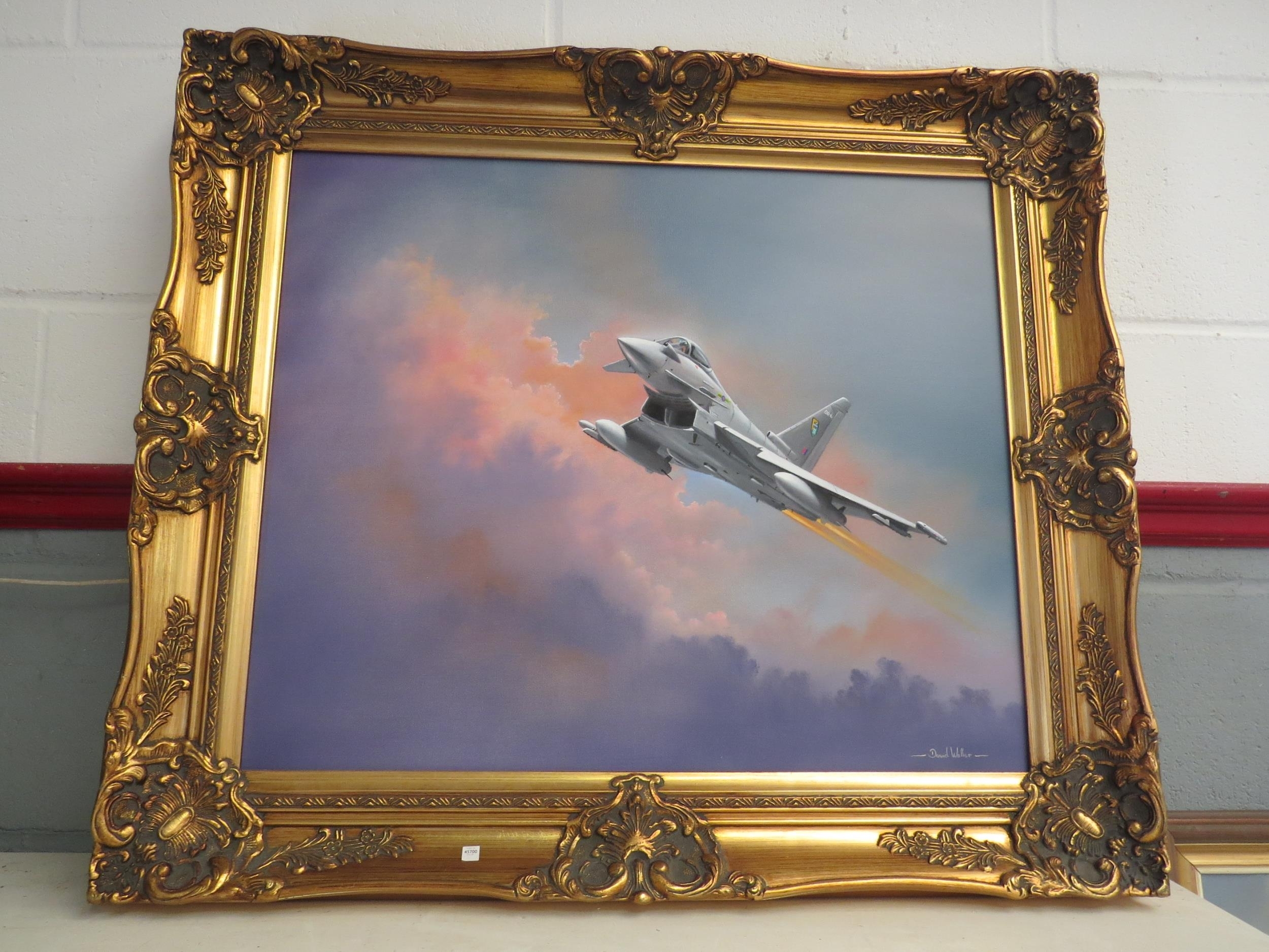David Waller | DAVID WALLER: An oil on canvas depicting Sqn. Typhoon in ...