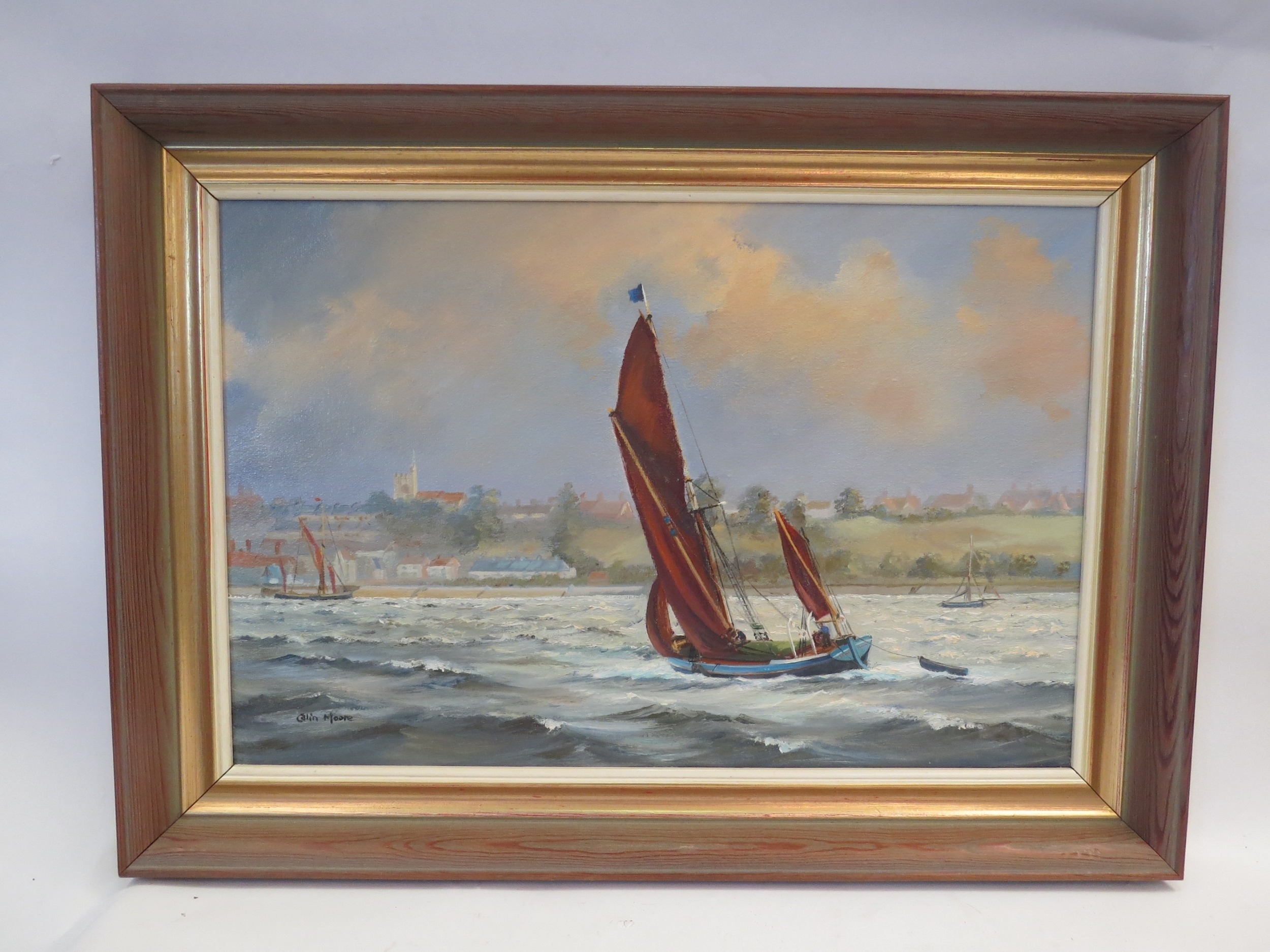 Colin Moore | yacht in full sail | MutualArt