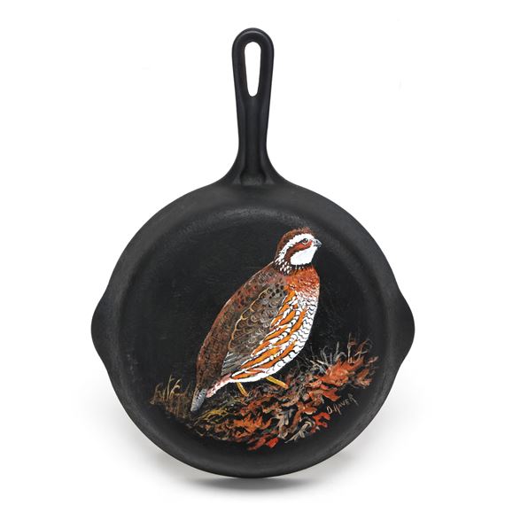 Duane Raver Jr. | Quail on Cast Iron Skillet | MutualArt