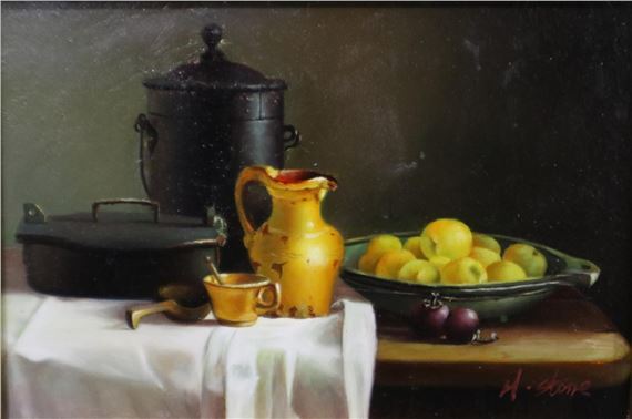 H. Stone | still life with fruit | MutualArt