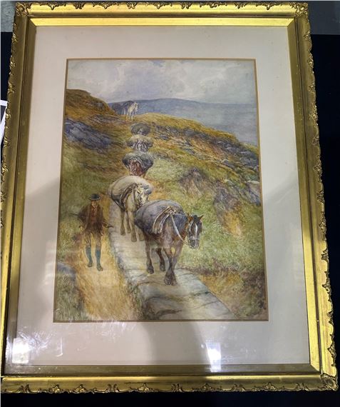 Alfred Walter Bayes | watercolour of a pack horse trail (1832 - 1909 ...