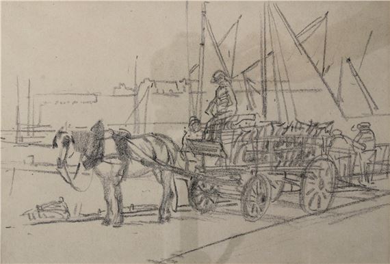 David Macbeth Sutherland | HORSE WITH TUNA FISH IN LA DIGUE | MutualArt