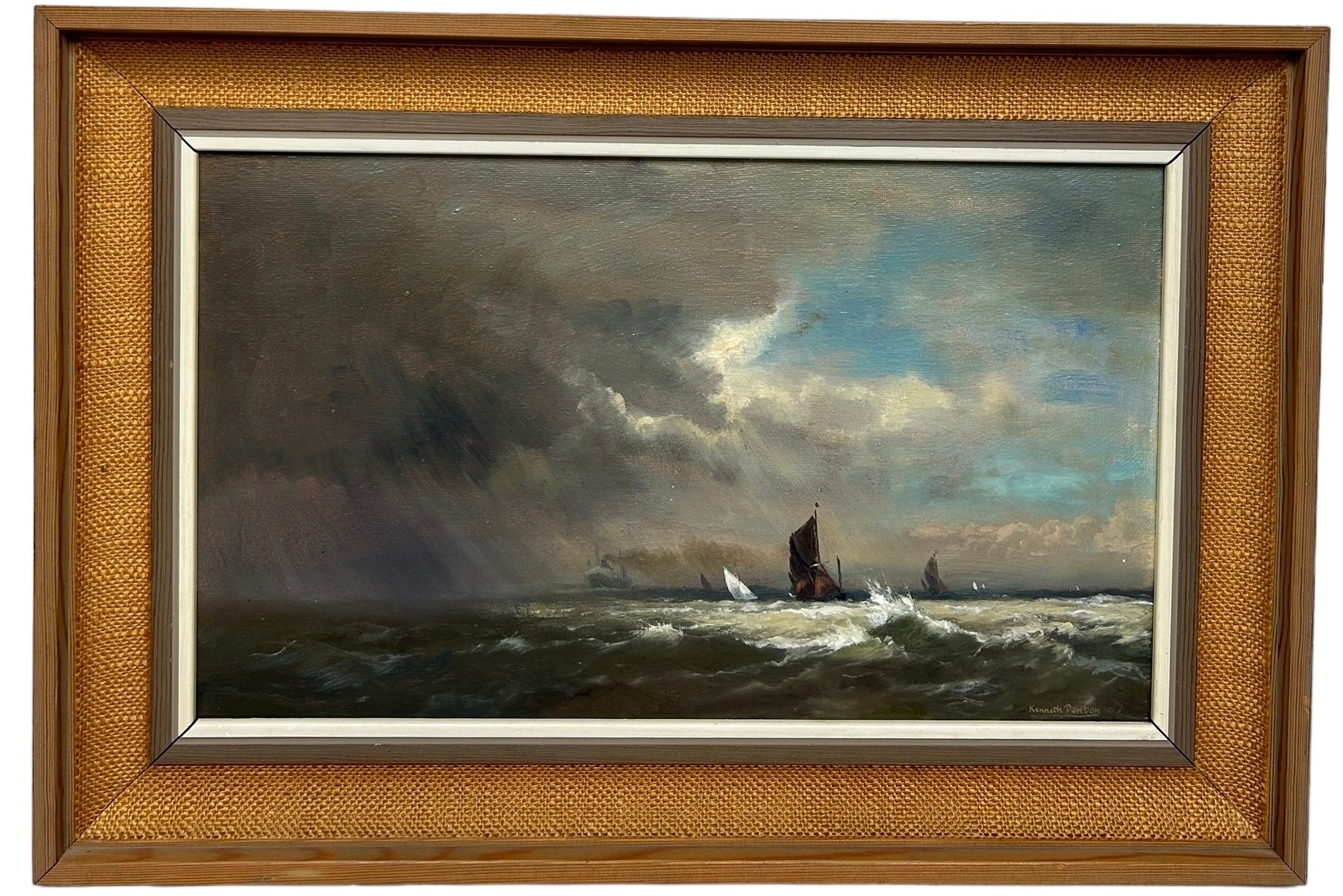 Kenneth Denton | : AN OIL PAINTING ON BOARD DEPICTING SAILBOATS ON THE ...