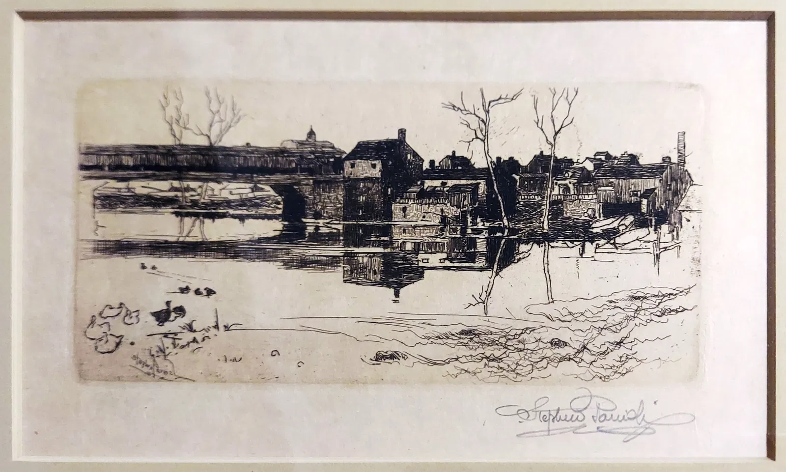 Stephen Parrish | The Bridge at Bethlehem (1883) | MutualArt