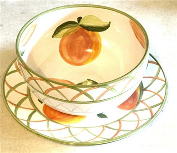 Barbara Eigen | Barbara Eigen Portugal Ceramic Hand Painted Serving Bowl and Plate *plate ...