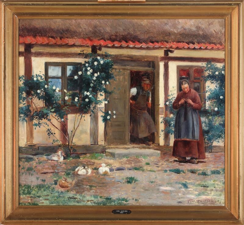 Carl Christian Edward Otto Carlsen | The blacksmith and his wife have a ...