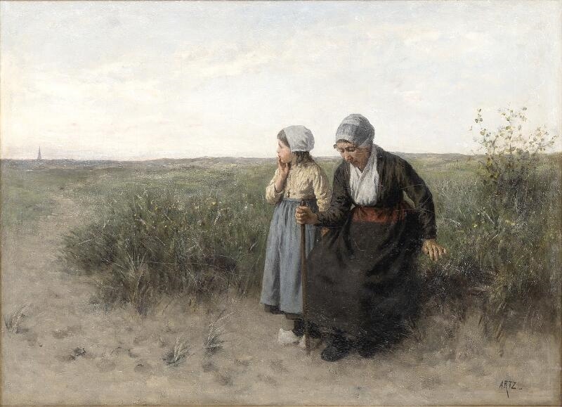 David Adolph Constant Artz | Preparing for School (1874) | MutualArt