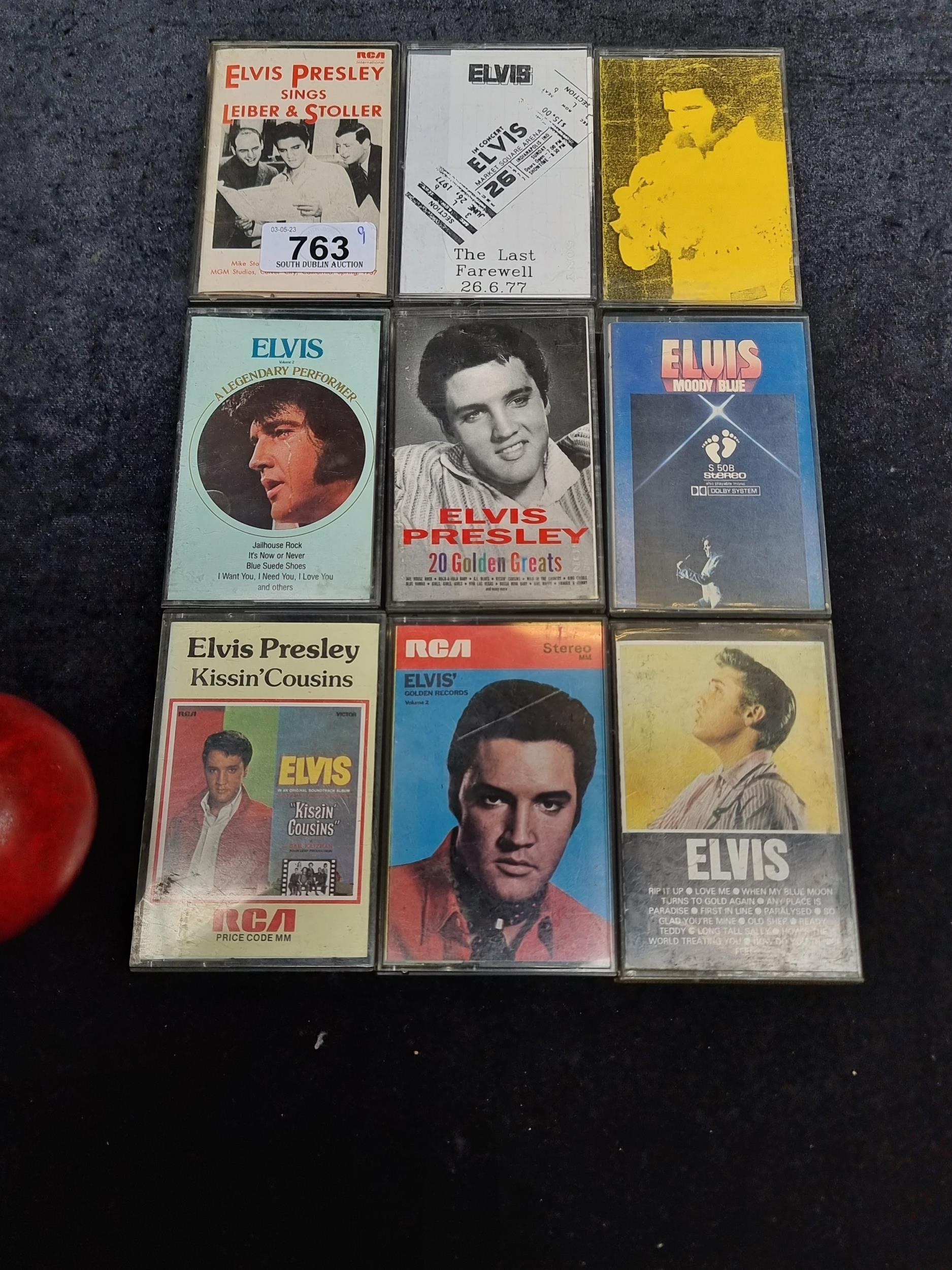 Elvis Presley | A selection of nine vintage tape cassettes of Elvis ...