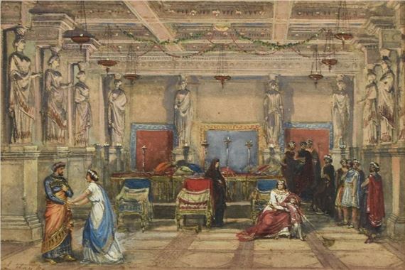 Louis Haghe | Roman Imperial Throne Room (1806) | MutualArt