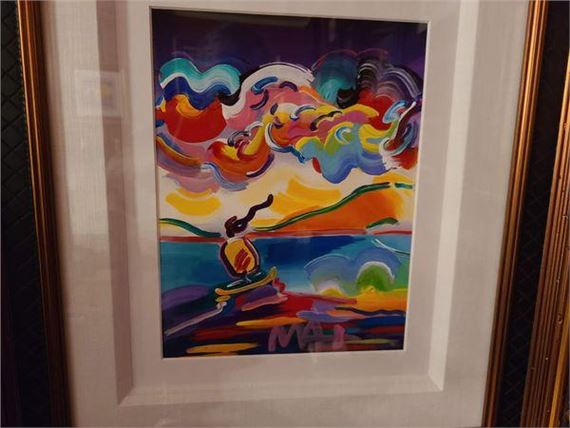 Peter Max | Sailboat in Spectrum (2018) | MutualArt