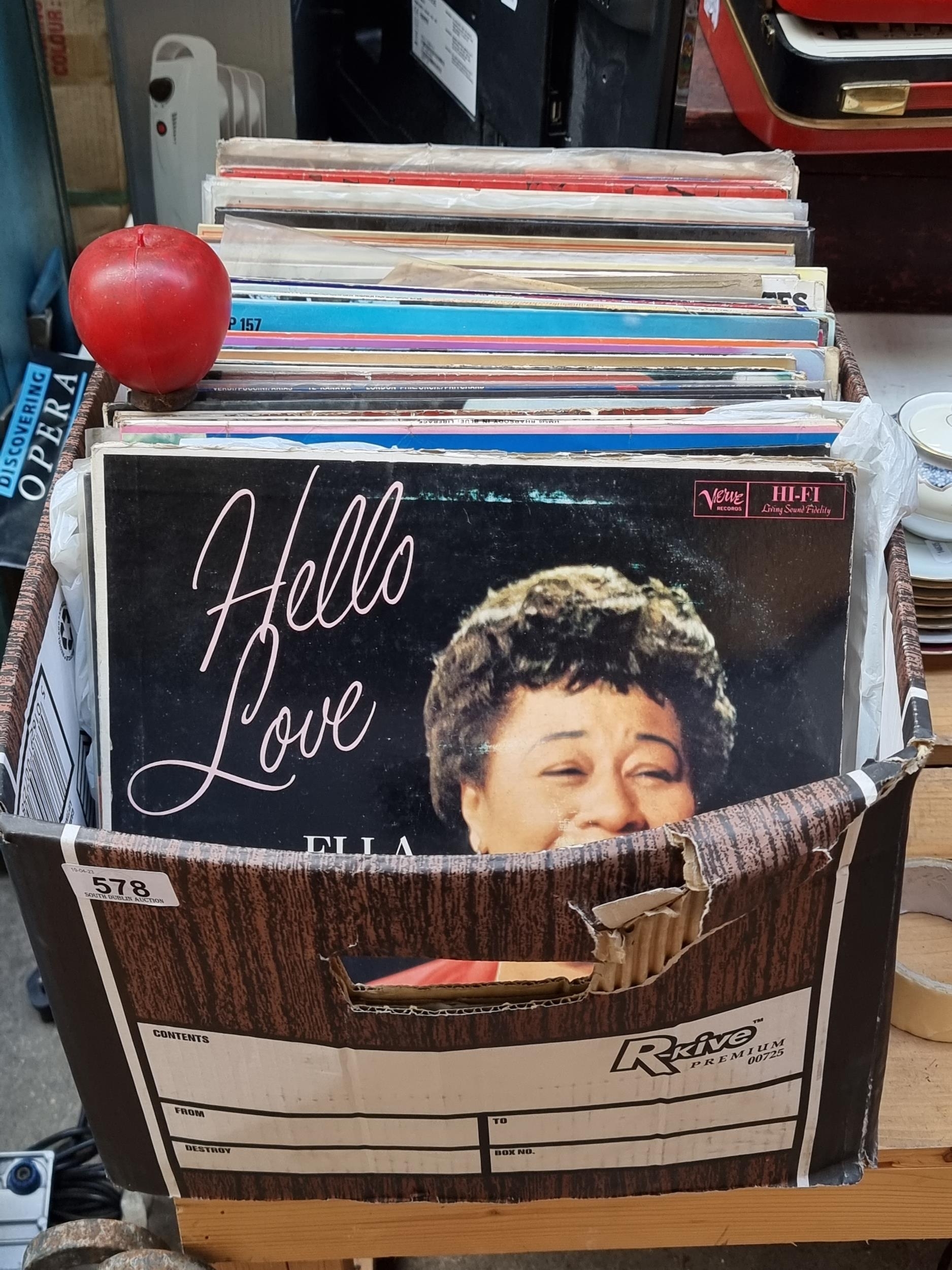 Ella Fitzgerald | A large box of seventy-four albums. Including artists ...