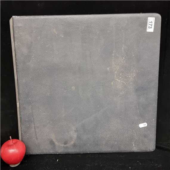 L. Stewart | A very large vintage leatherbound ledger of sales book ...