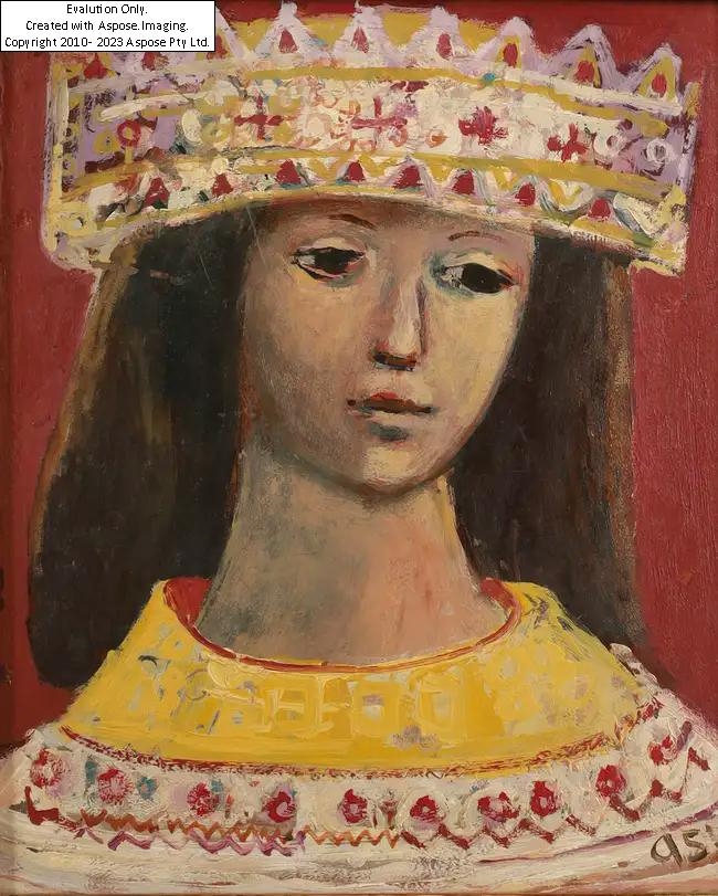 John Ash | Woman wearing a crown | MutualArt