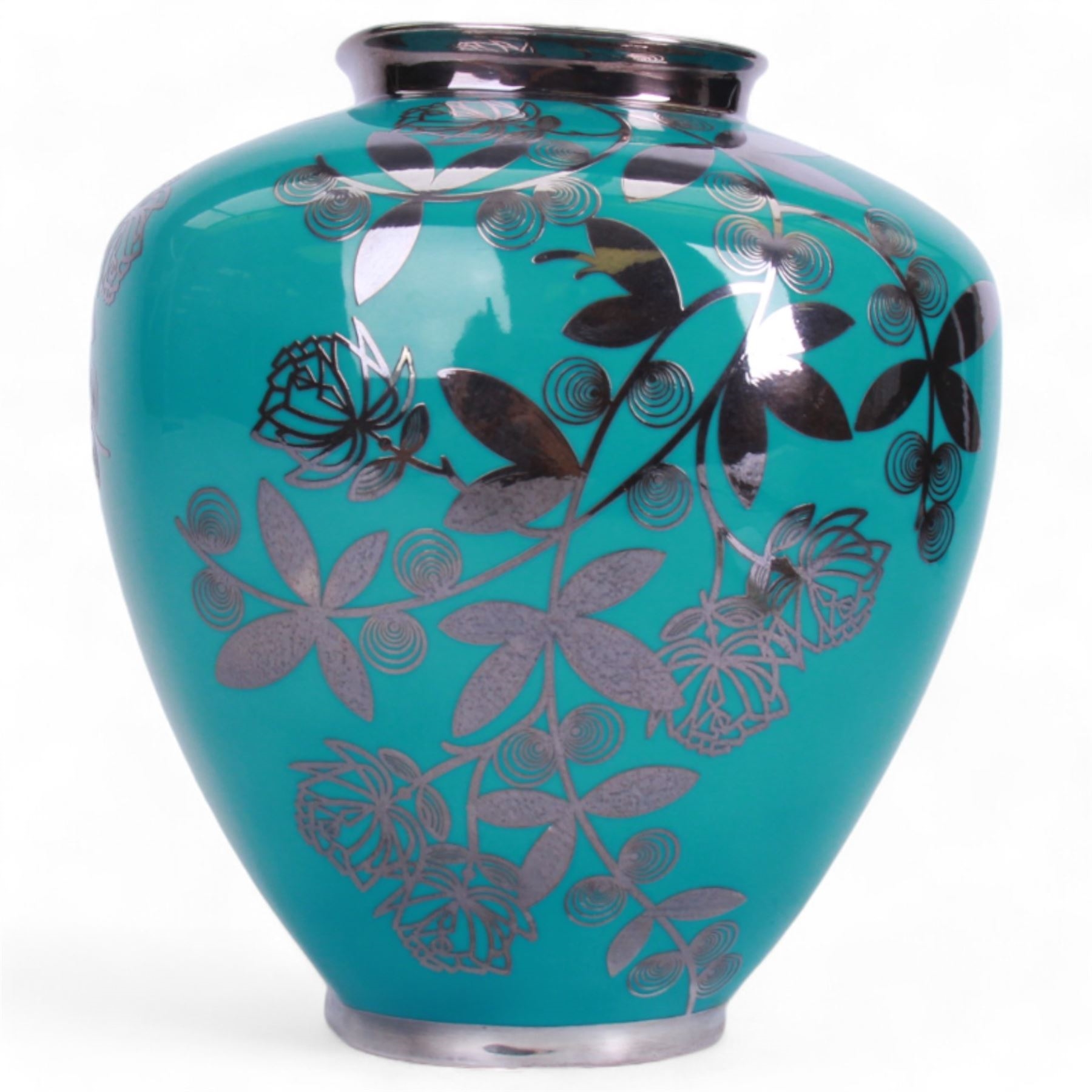 Friedrich Wilhelm Spahr | Silver overlay vase designed by Friedrich ...