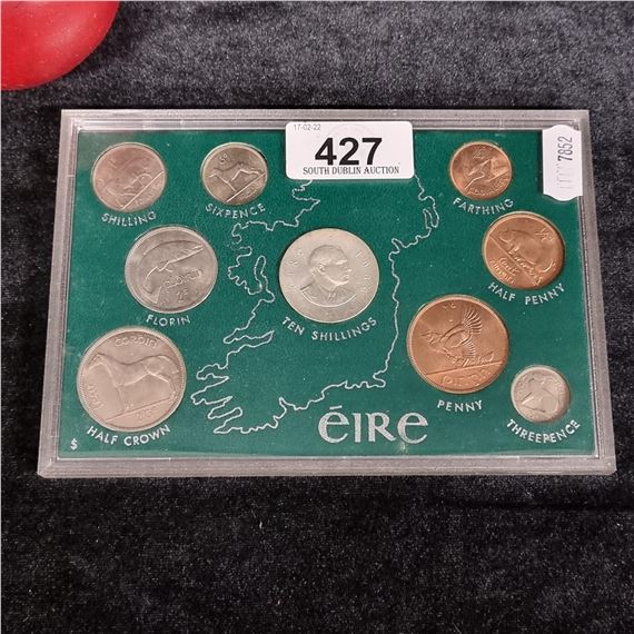 Padraig Pearse | A complete collection of nine pre-decimal Irish coins ...
