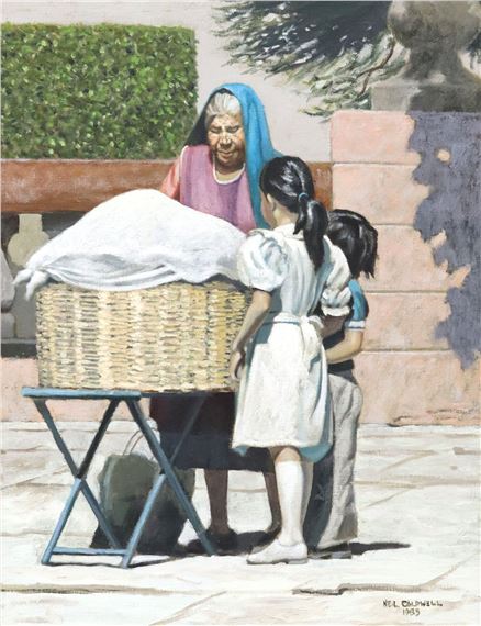 Neil Caldwell | Framed oil on canvas painting (1985) | MutualArt