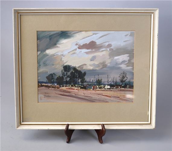 Donald Bosher | Watercolour of a landscape by Donald Bosher | MutualArt