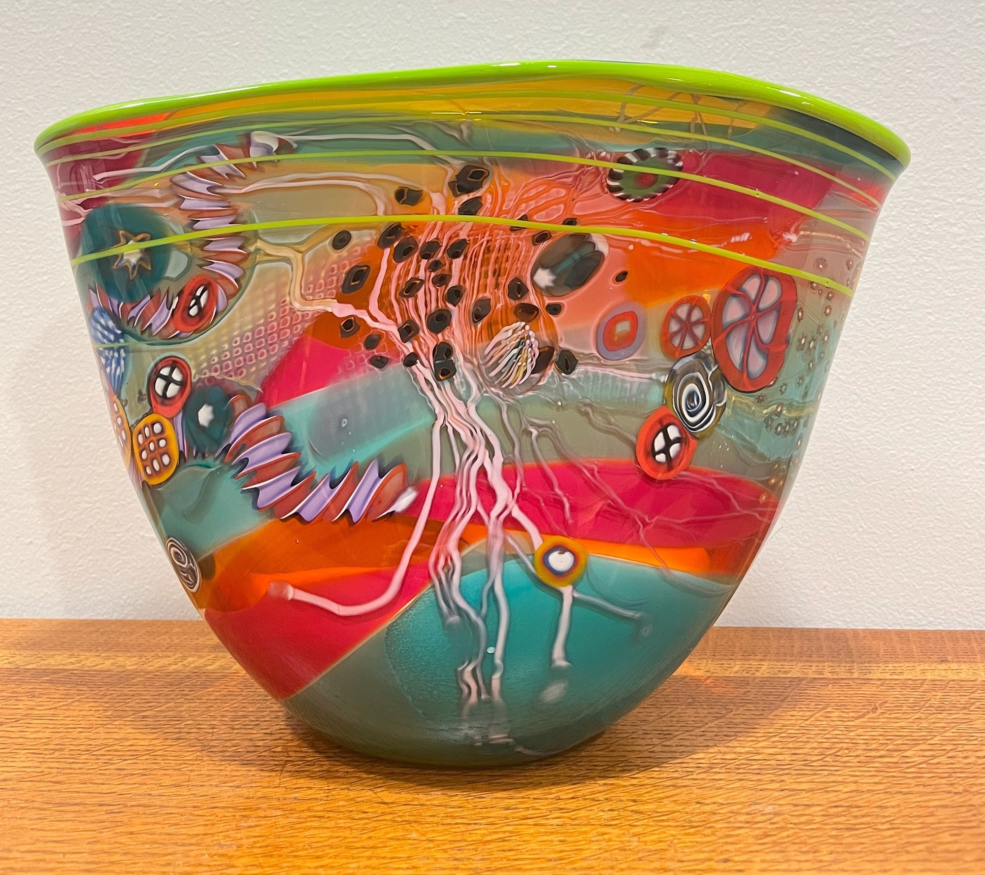 Wes Hunting | WES HUNTING Millefiori Art Glass Vase | MutualArt