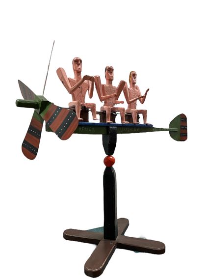 Ed Larson | ED LARSON Apartheid Folk Art Whirligig (1986) | MutualArt