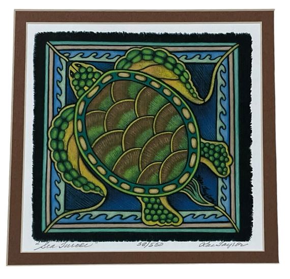 Kae Taylor | KAE TAYLOR Sea Turtle Batik Print | MutualArt