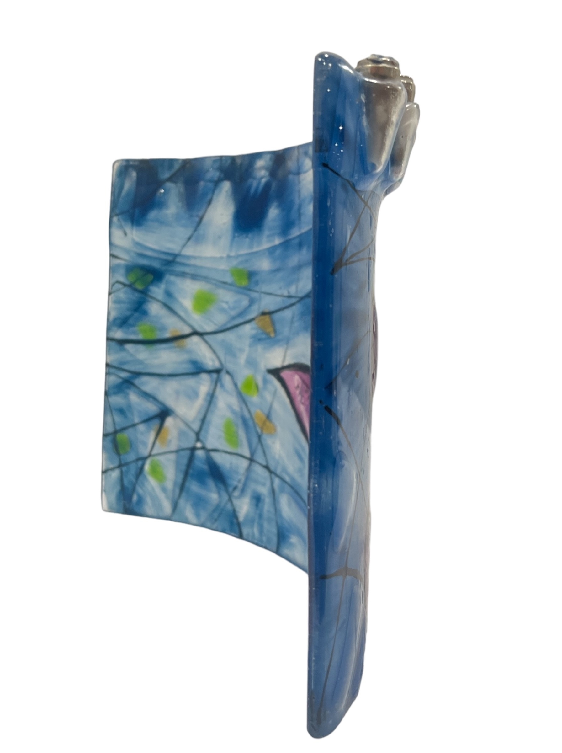 Marc Chagall | MARC CHAGALL Style Art Glass Menorah | MutualArt