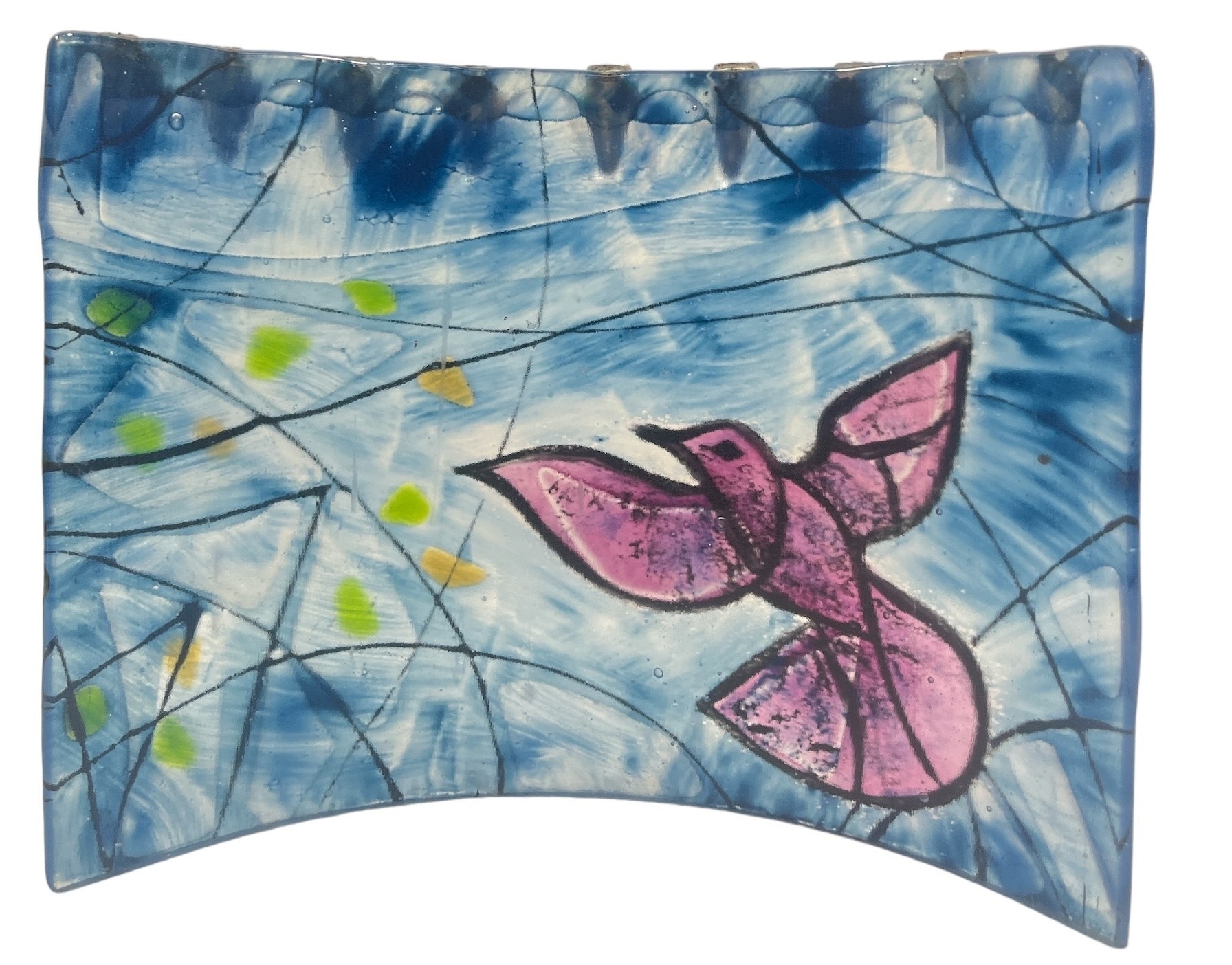 Marc Chagall | MARC CHAGALL Style Art Glass Menorah | MutualArt