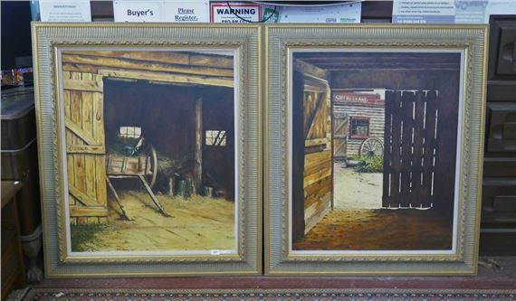 Bev Taylor | Pair of Bev Taylor oil on board (1980) | MutualArt