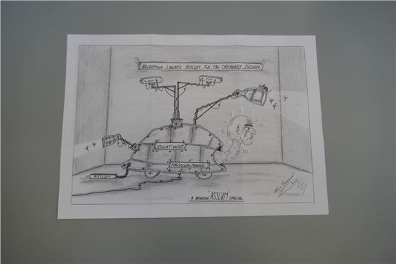 Charles Bronson | Original signed Charles Bronson jail art | MutualArt