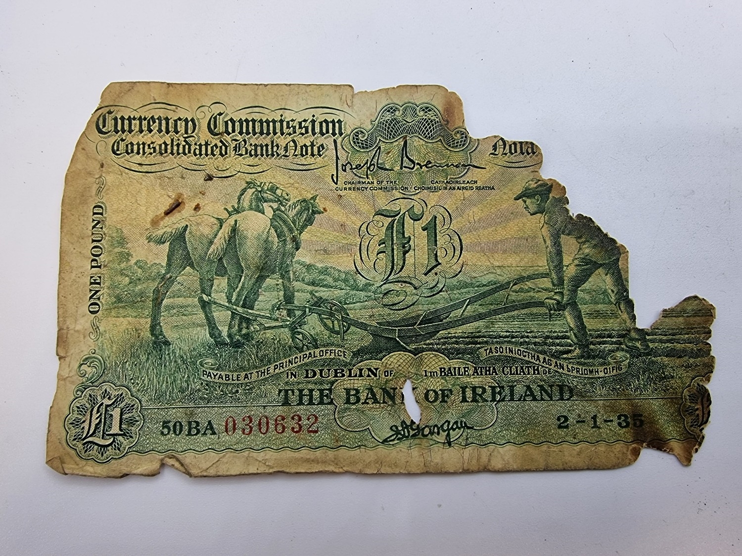 John Keating | Declaration relative To Mutilated Consolidated Bank ...