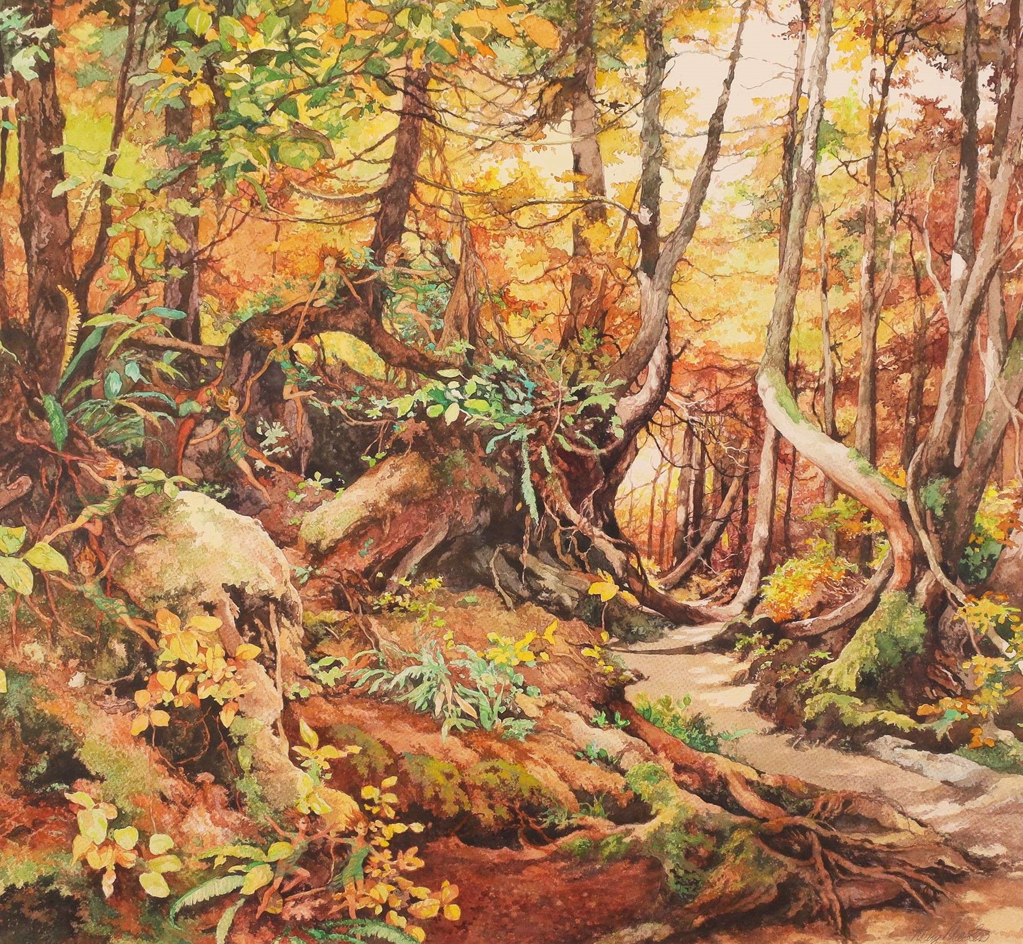 Mary Masters | FAIRIES IN A WOODLAND SETTING (20th Century 21st Century ...