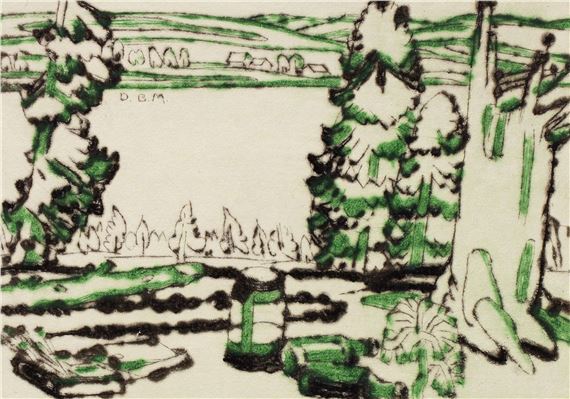 David B. Milne | Reflections I, Boston Corners, NY / Slate Hill and ...