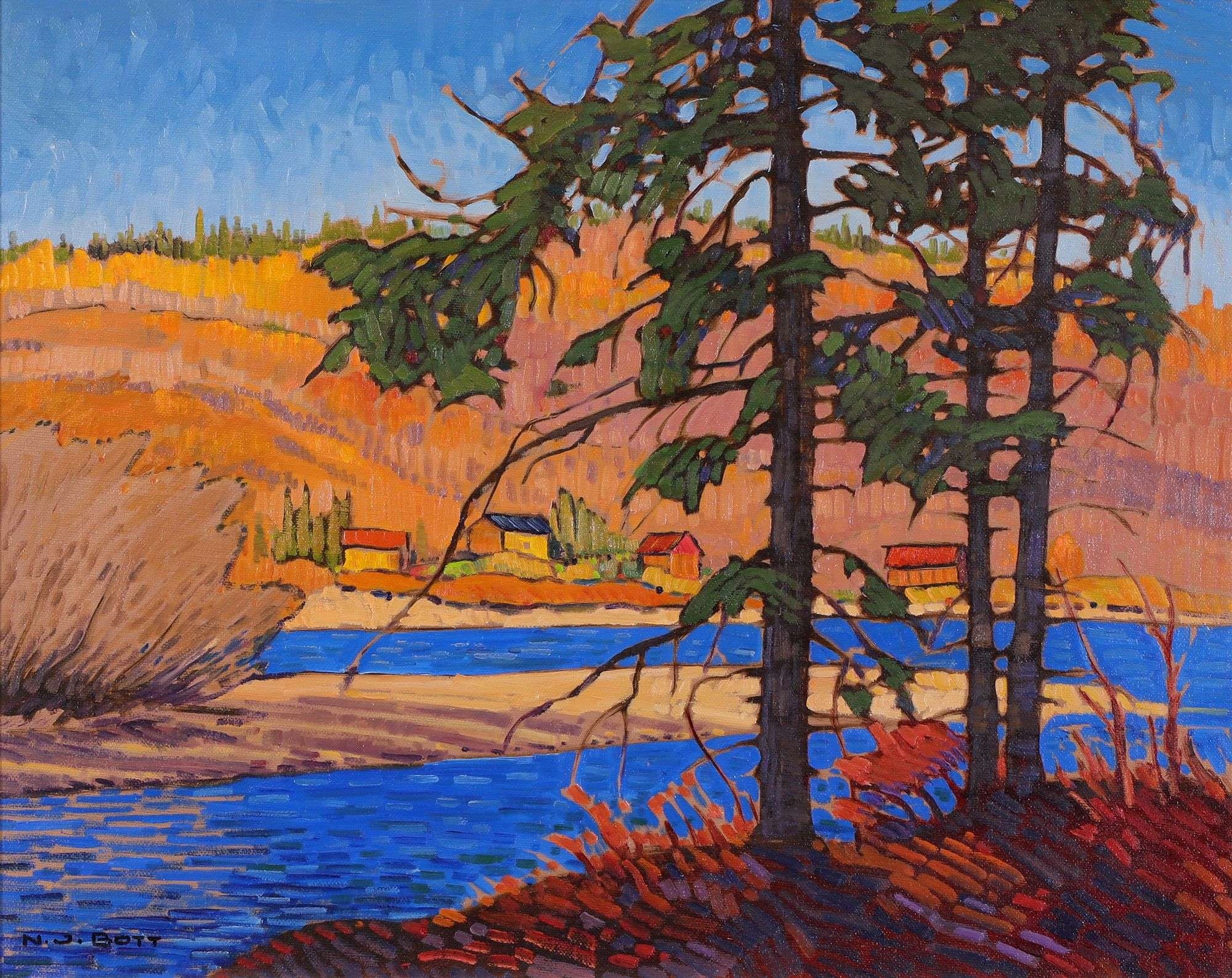 Nicholas Bott | GREENVILLE B.C. (NASH RIVER, INDIAN VILLAGE) | MutualArt
