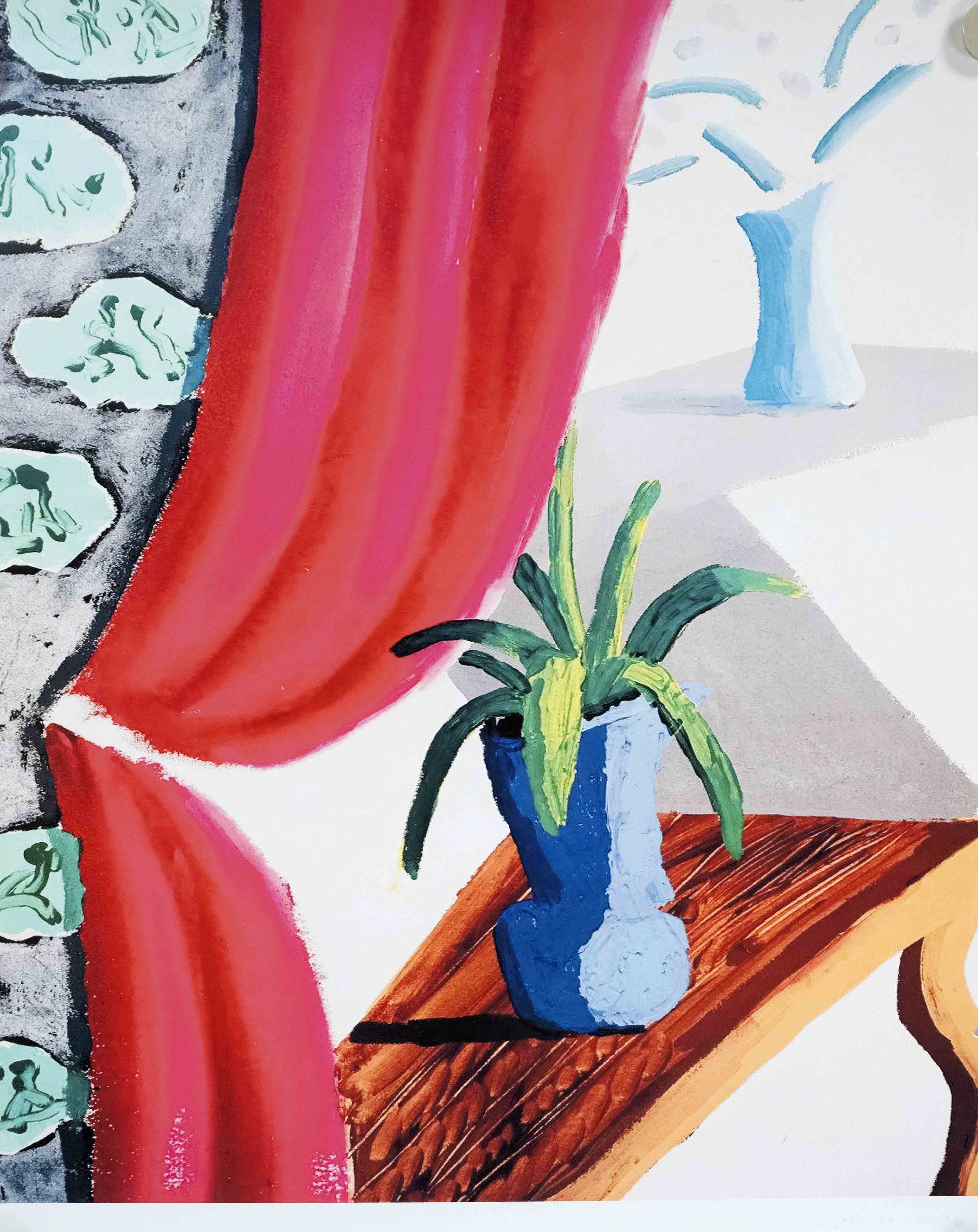 David Hockney | Stillleben mit rotem Vorhang | MutualArt