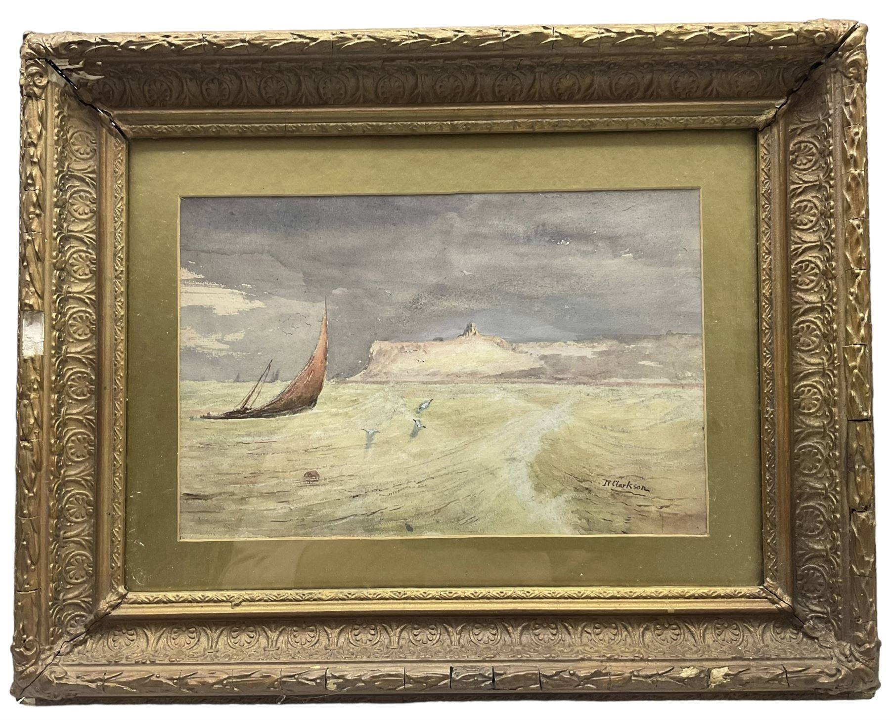 Joseph Eaman | Boats in Scarborough South Bay (1857) | MutualArt