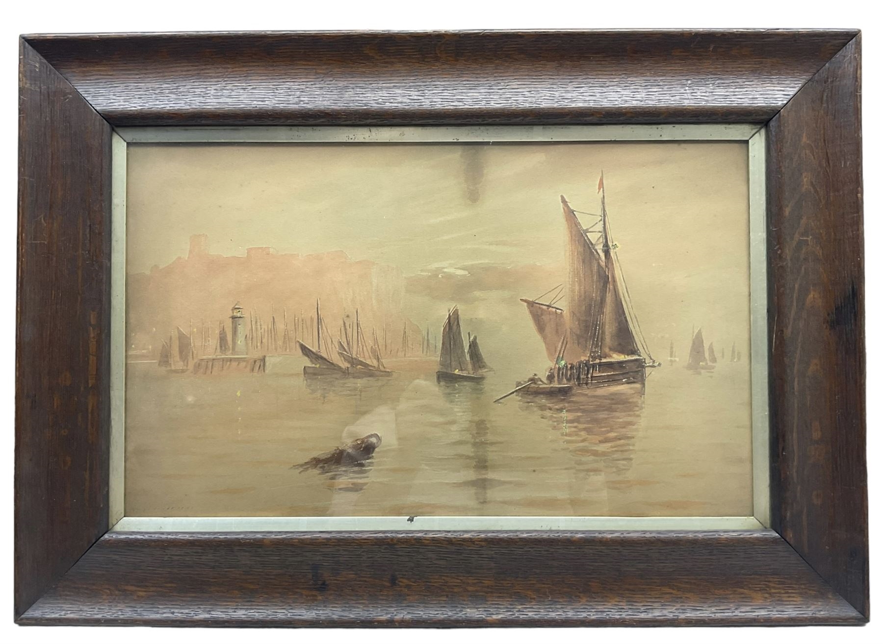 Joseph Eaman | Boats in Scarborough South Bay (1857) | MutualArt