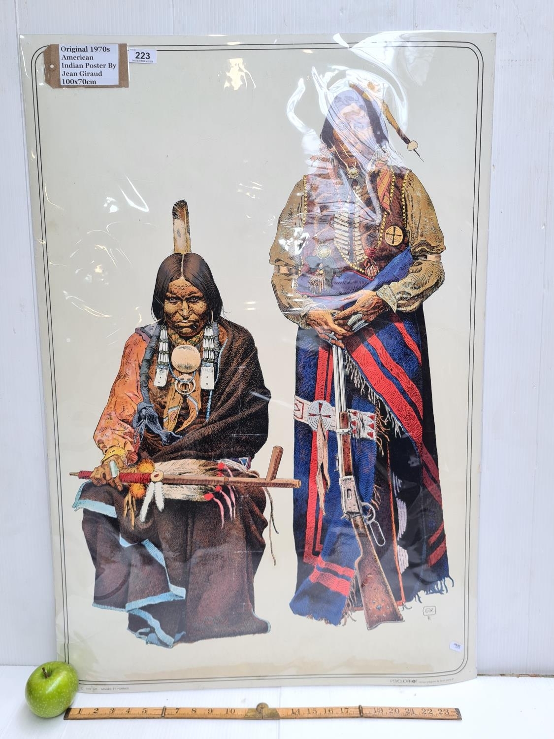 Jean Giraud | Super original s large American Indian poster by Jean Gi ...