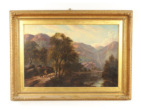 John Joseph Hughes | 1909) A 19TH CENTURY OIL ON CANVAS MOUNTAINOUS ...
